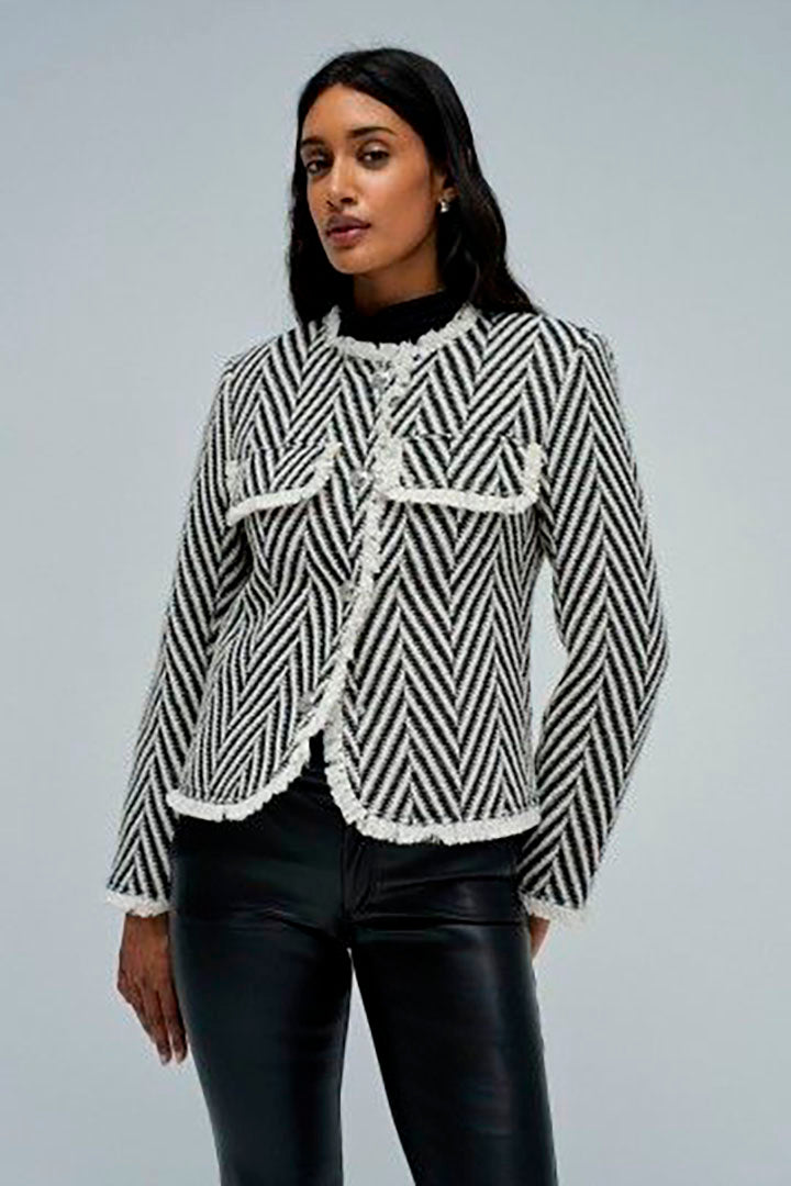 CASACO TWEED WOOL JACKET W/ PADDED LINING SALSA SALSA para SENHORA ...